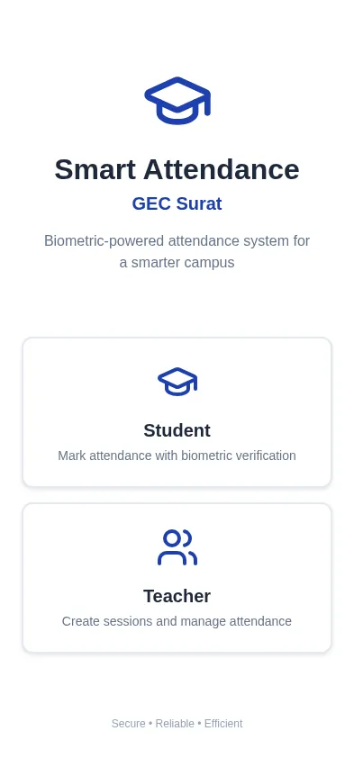 Smart Attendance: Biometric-powered College Attendance System for Android