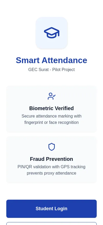 Smart Attendance: Biometric-Verified College Attendance App for Android
