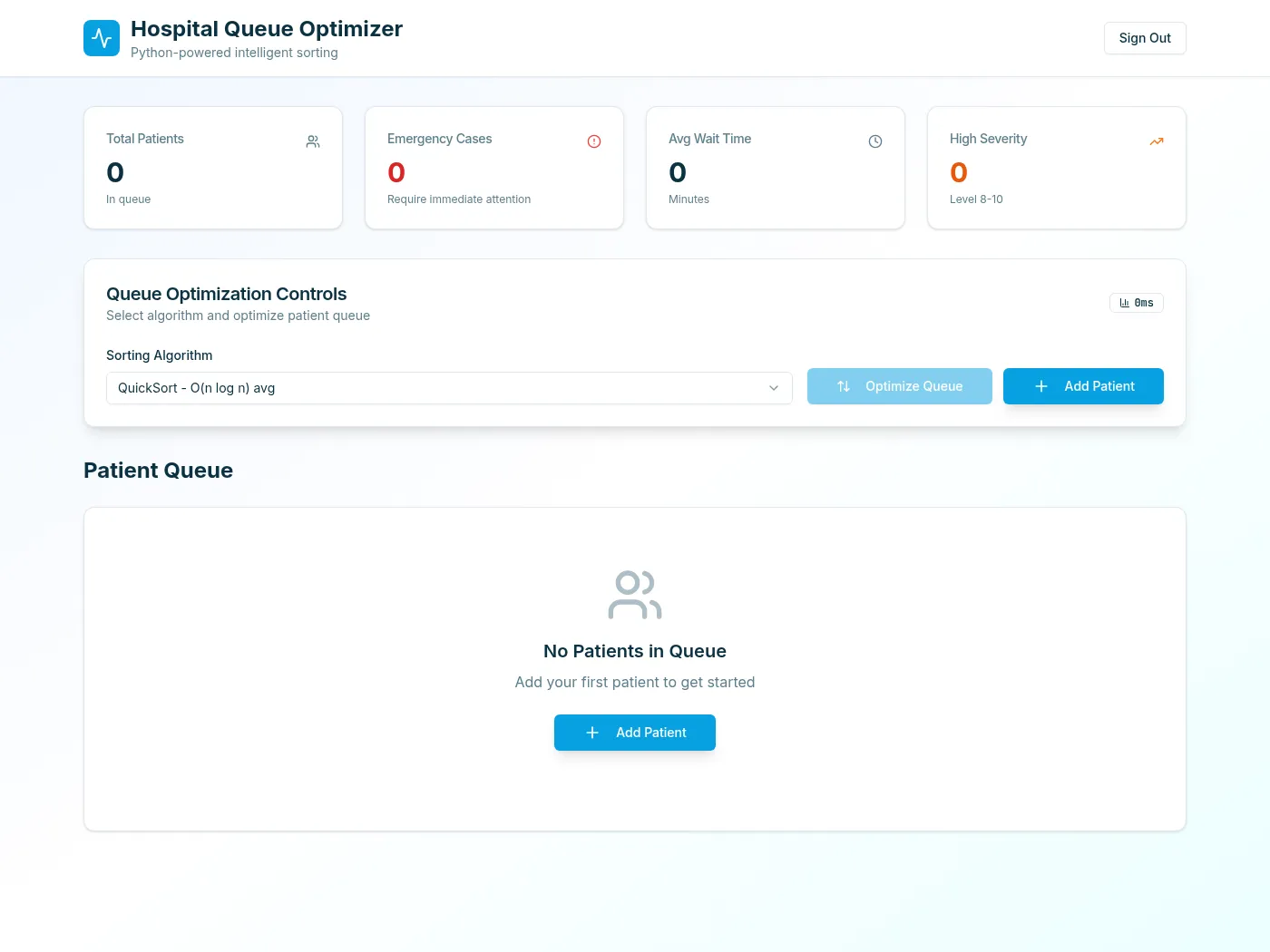 Smart Hospital Queue Optimization Platform