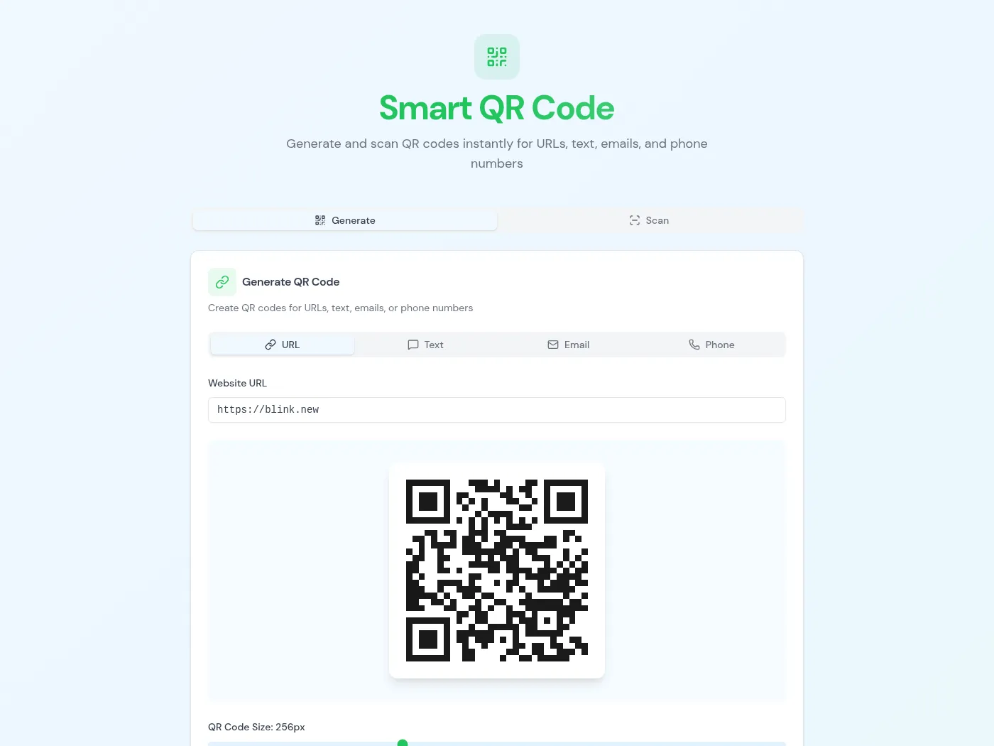 Smart QR Code Generator and Scanner