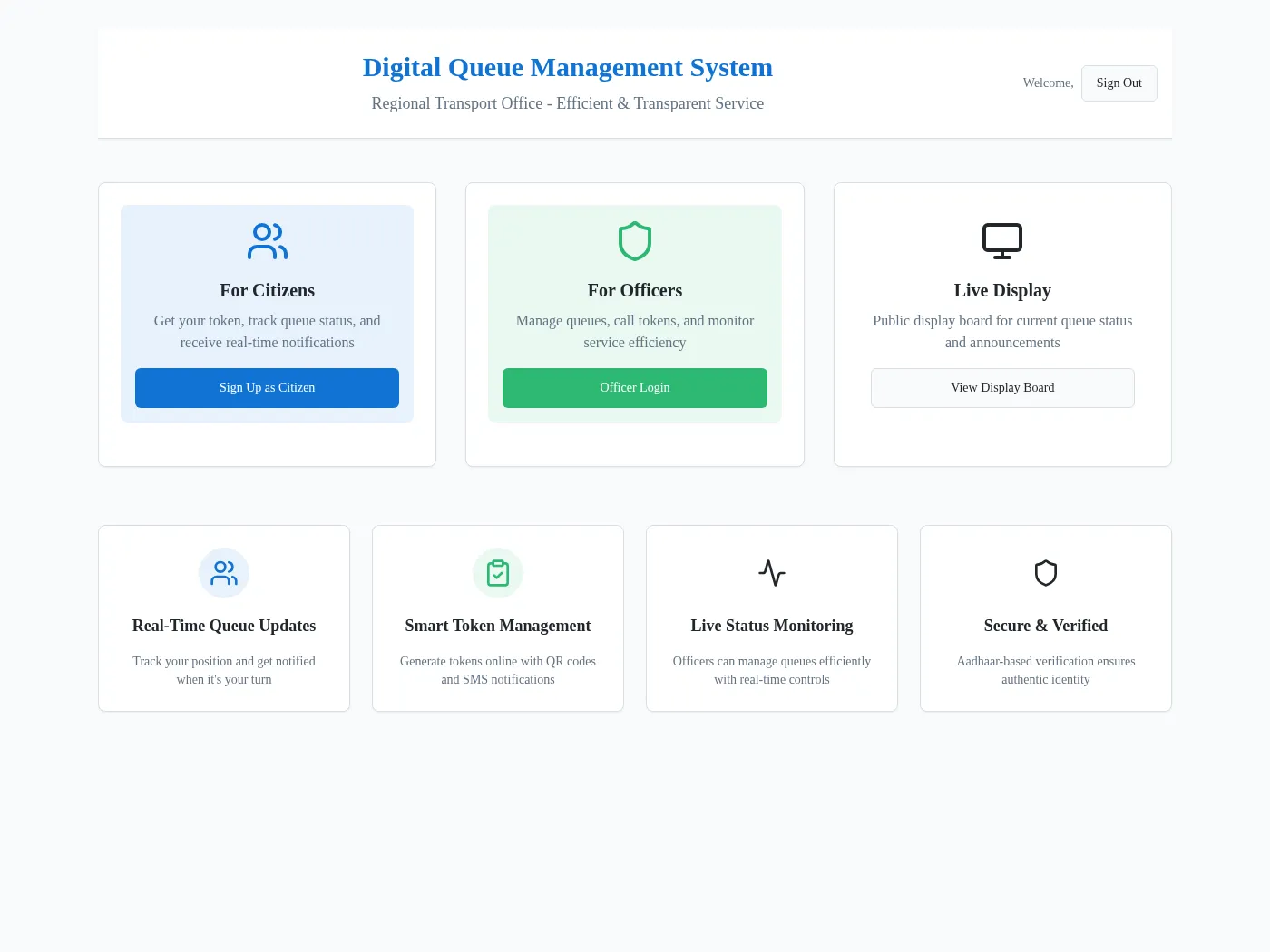 Smart Queue Management System for Government Offices