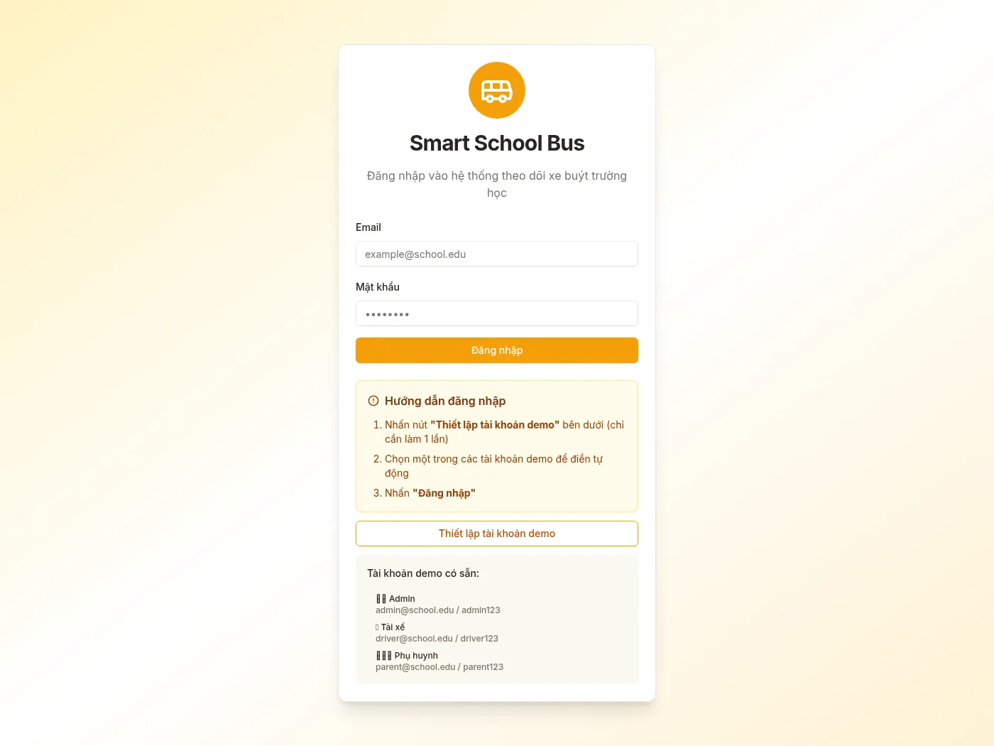 Smart School Bus Web Platform