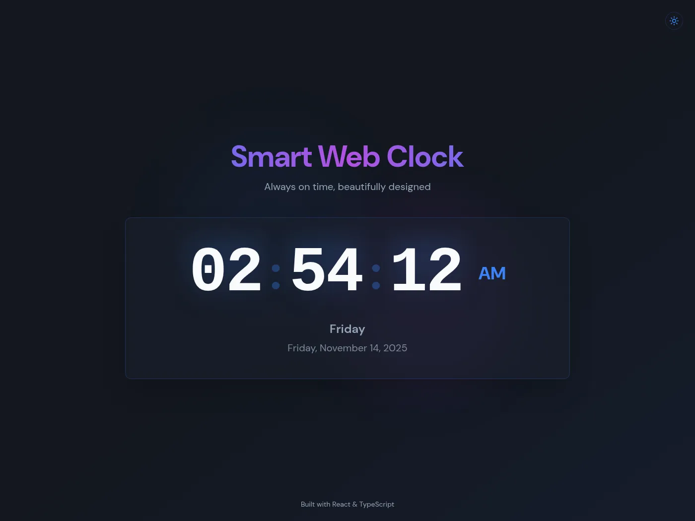 Smart Web Clock