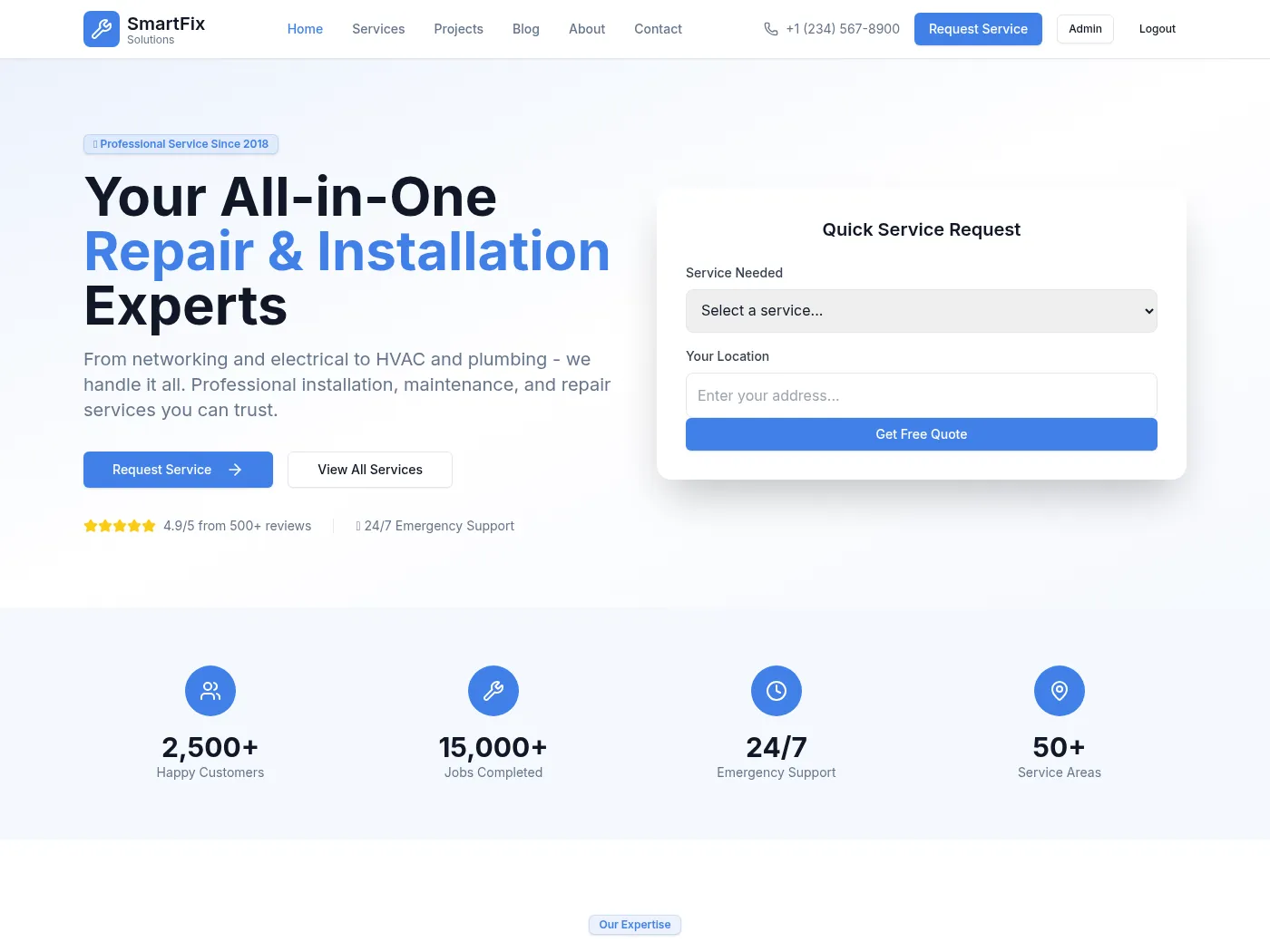 SmartFix Solutions – All-in-One Repair, Installation & Maintenance Services Website
