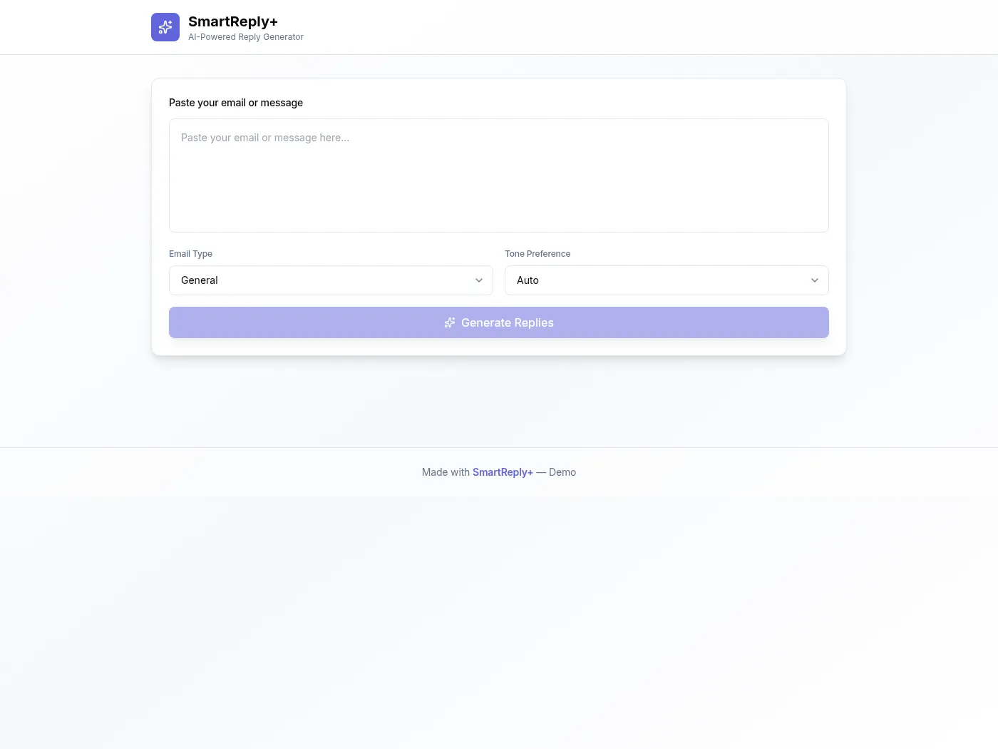 SmartReply+ — AI-Powered Instant Reply Generator for Emails and Messages (Remix) (Remix)
