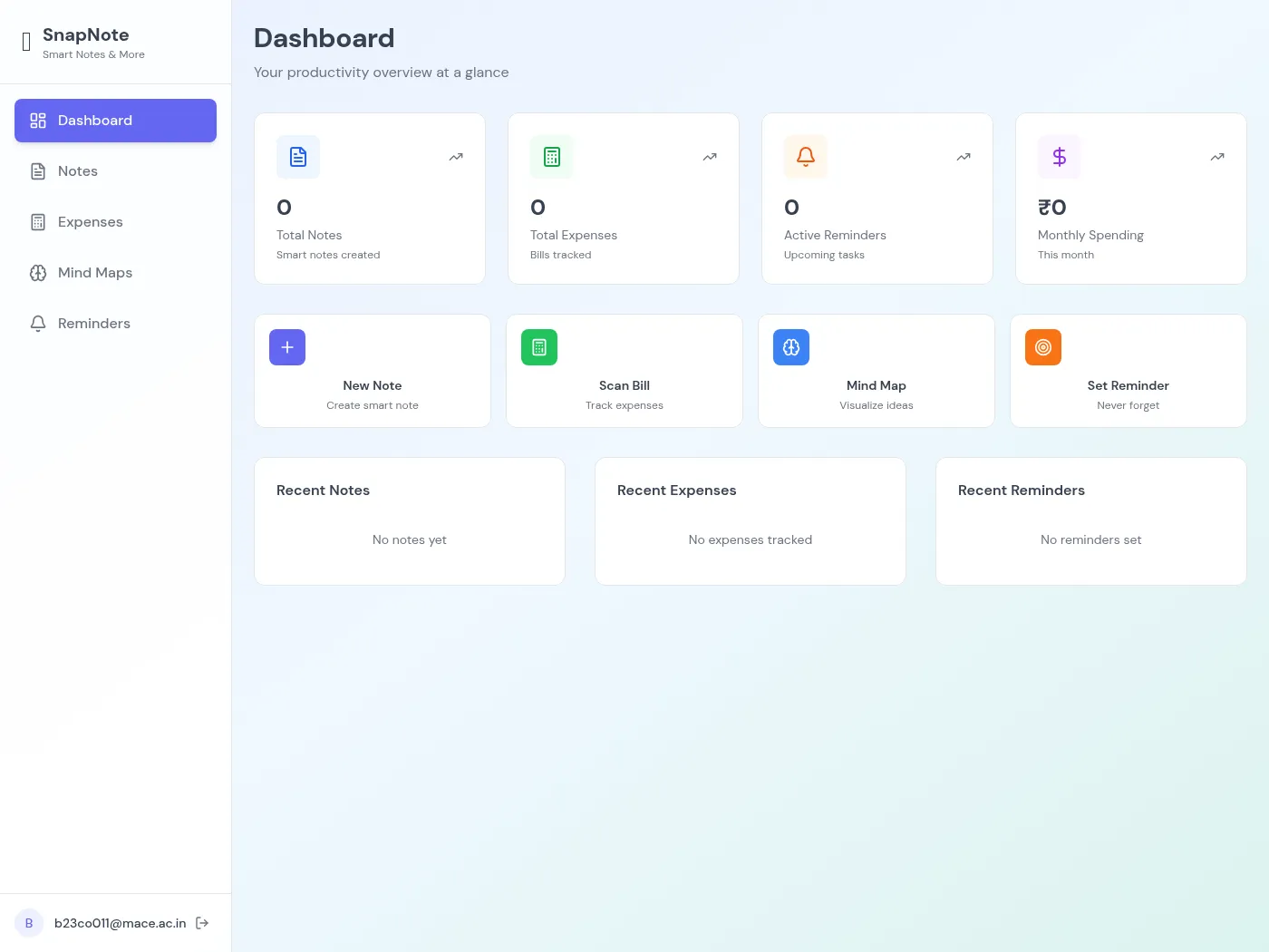 SnapNote: All-in-One Smart Notes, Expense Tracker & Personal Assistant