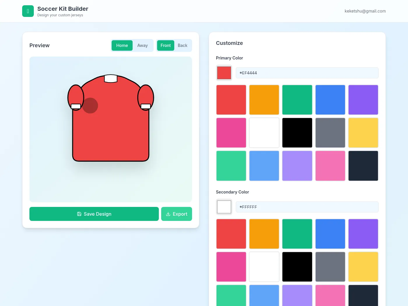 Soccer Kit Builder