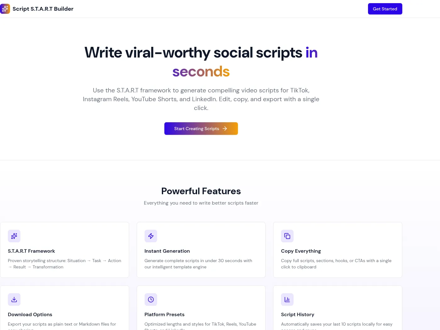 Script S.T.A.R.T Builder