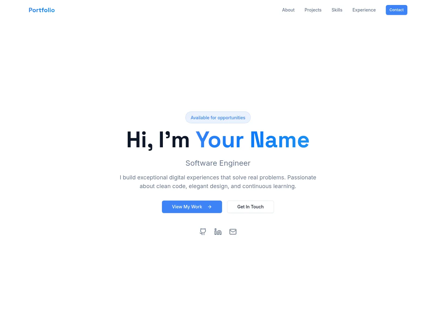 Software Engineering Portfolio Builder