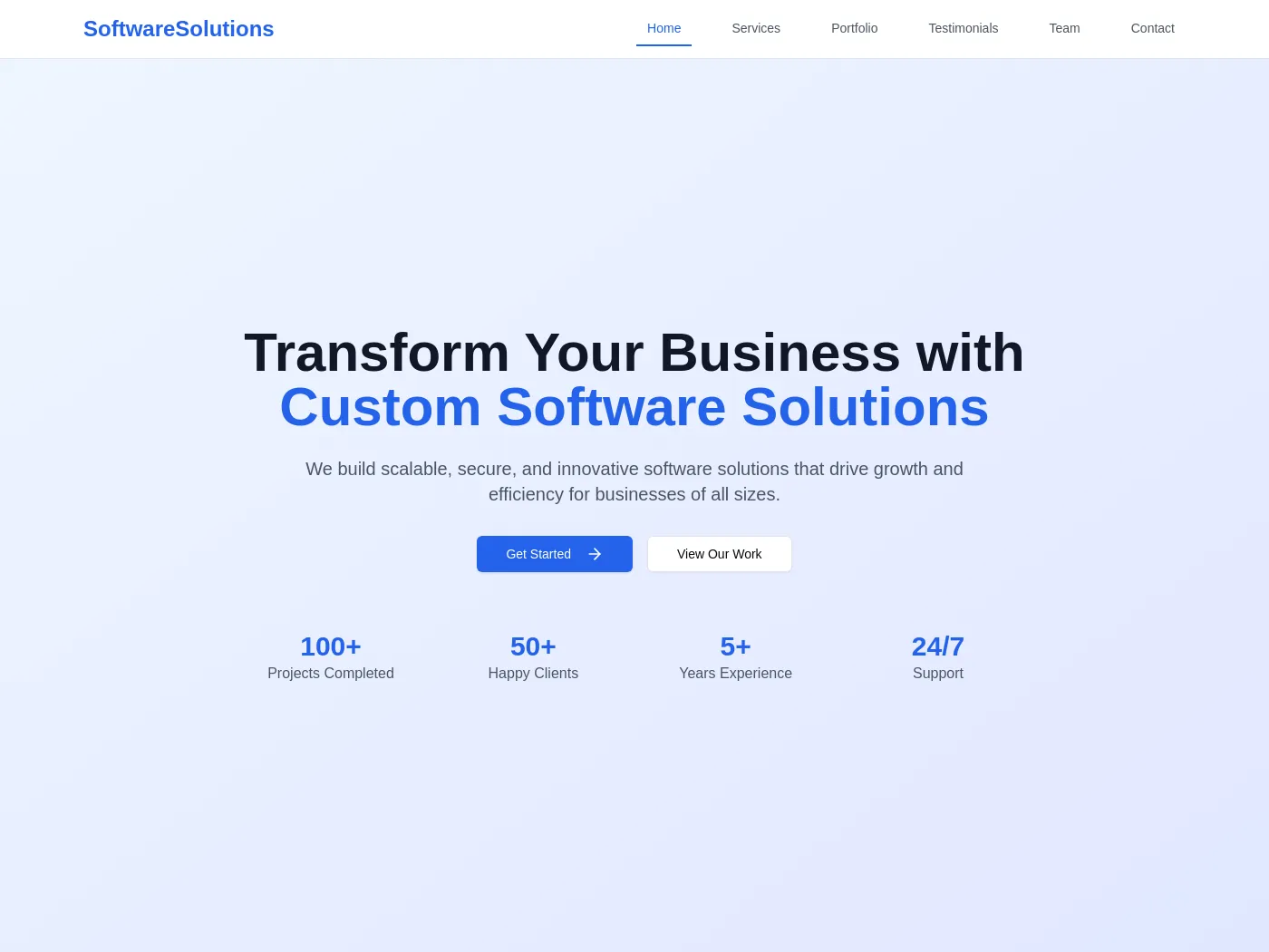 Software Solution Showcase Website (Remix)