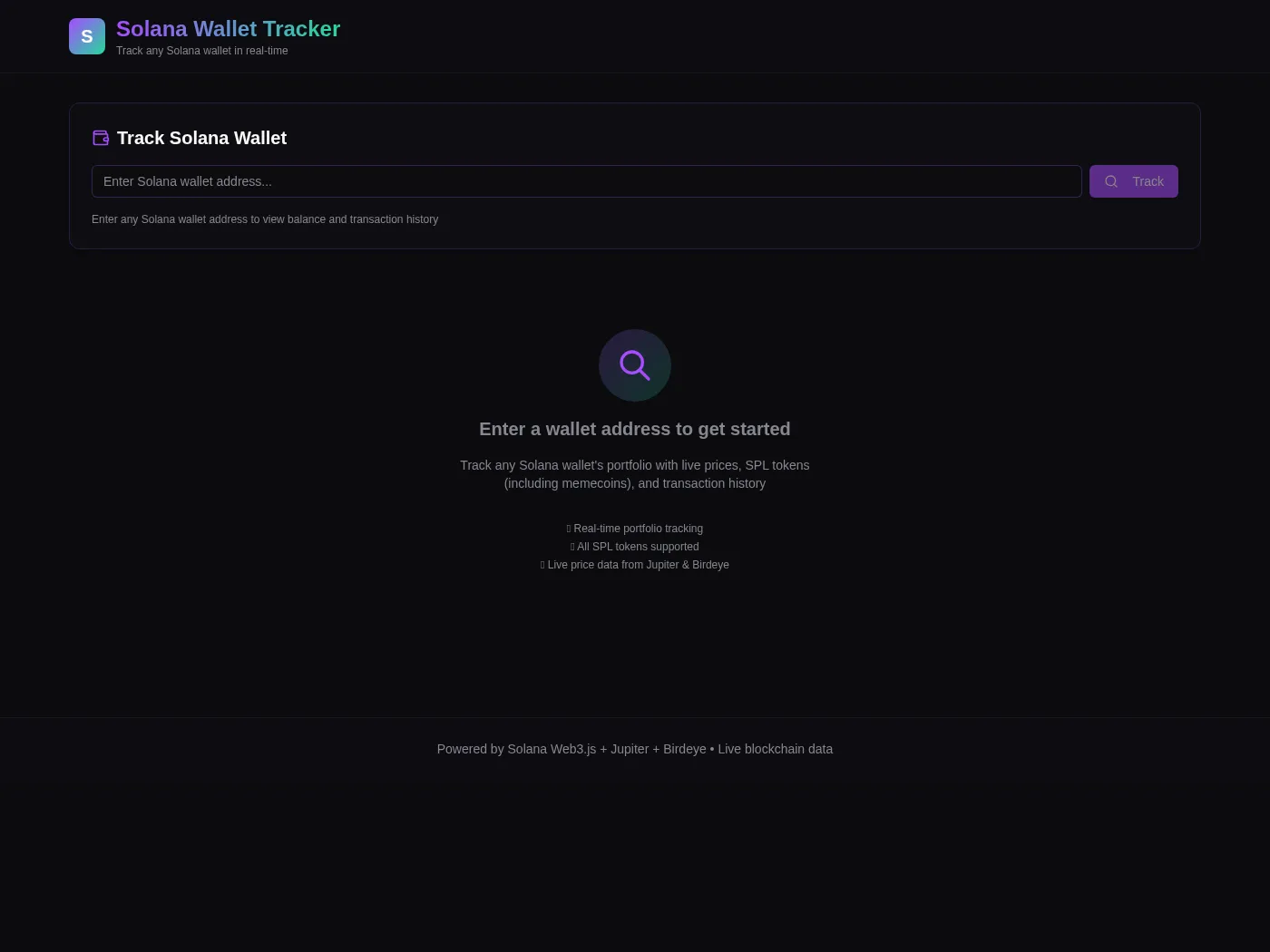 Solana Wallet Tracker