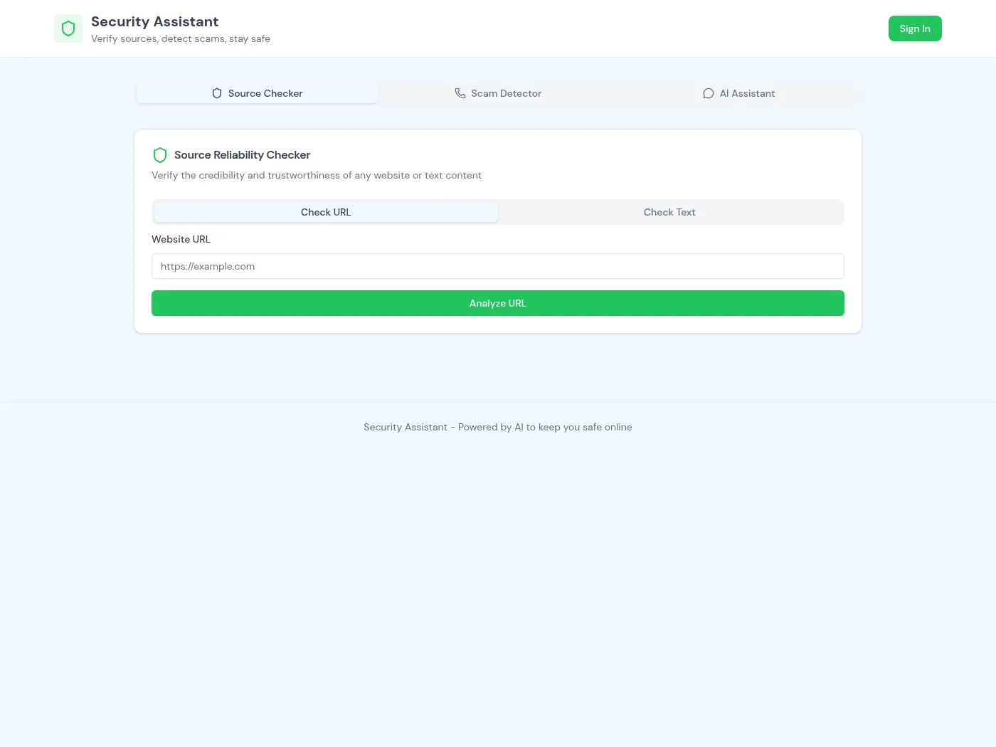 Source & Call Reliability Detector with Chatbot