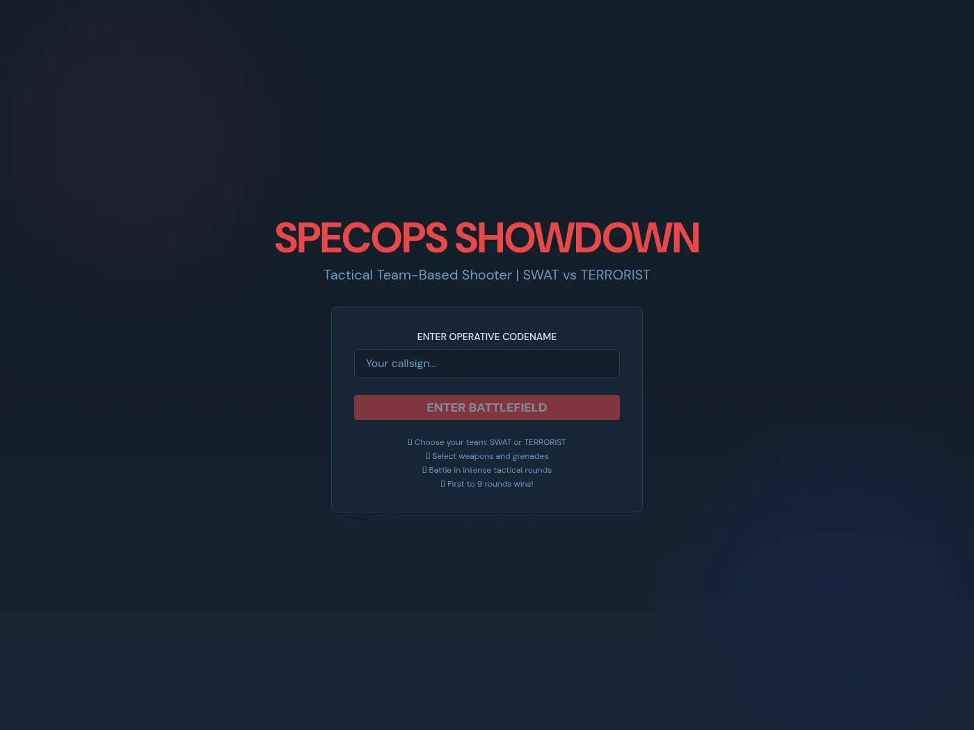 SpecOps Showdown