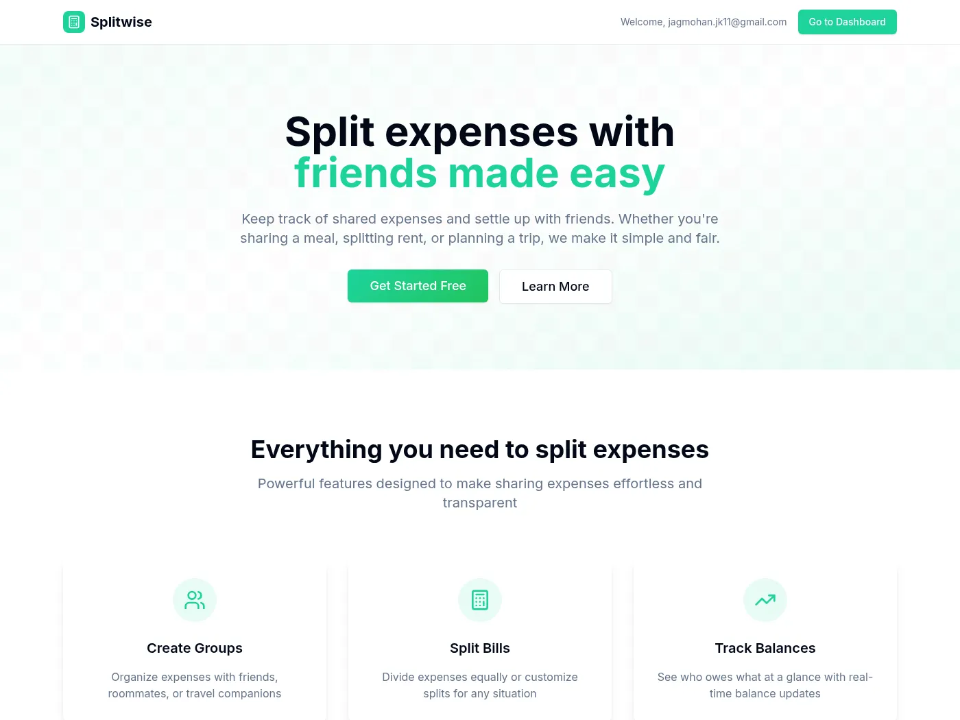 Splitwise Clone - Group Expense Sharing App