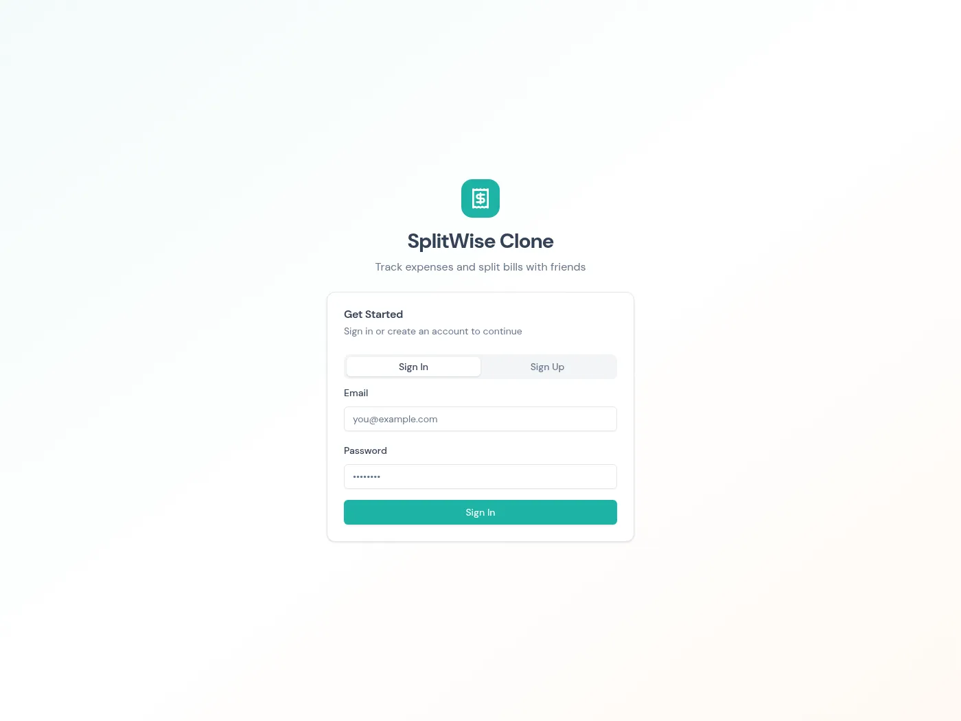 Splitwise-Inspired Expense Sharing & Tracking App