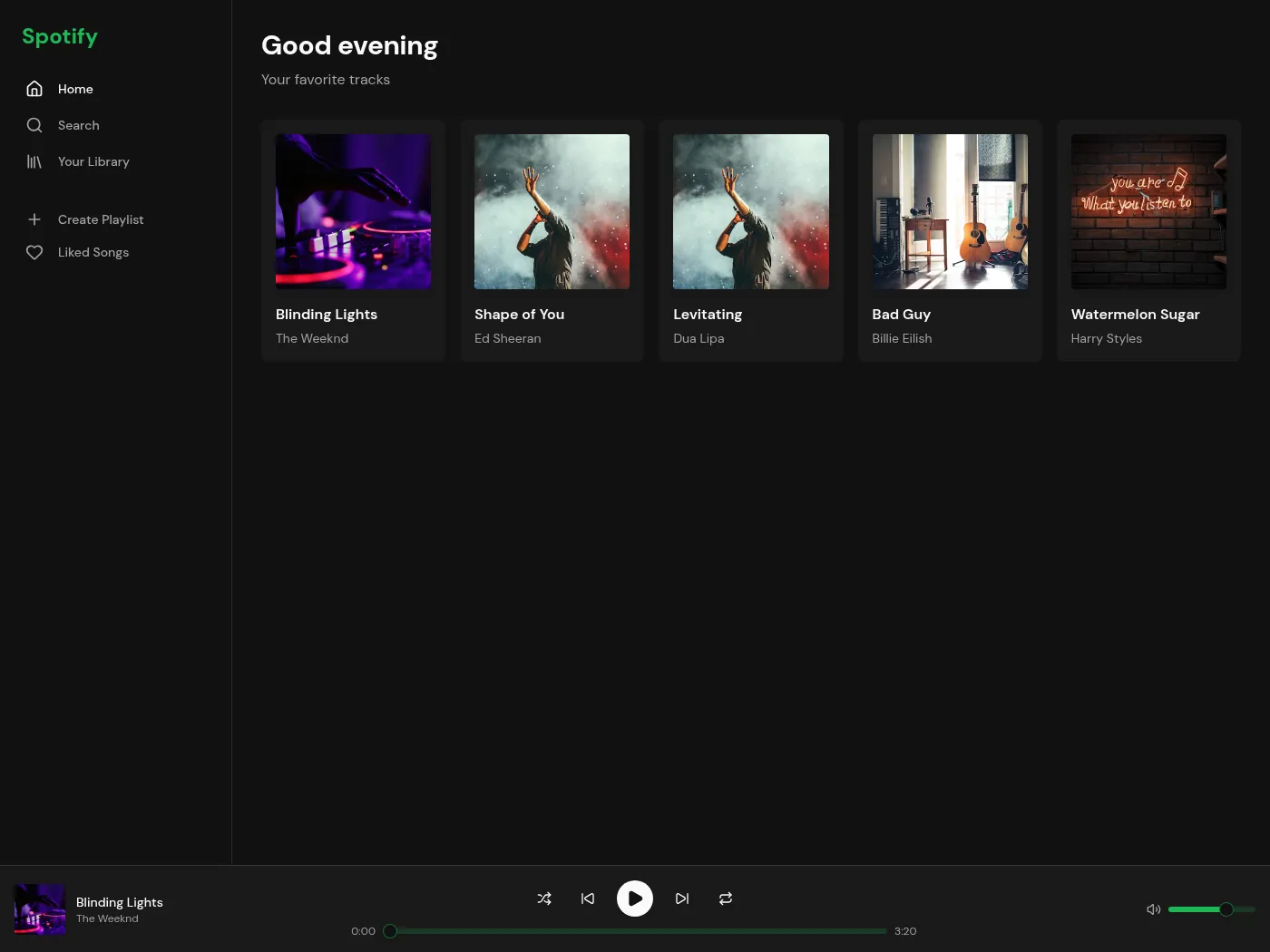 Spotify Music Streaming Clone