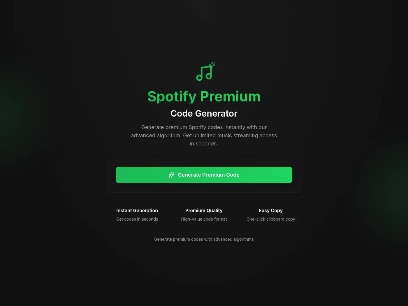 Spotify Premium Code Generator Tool