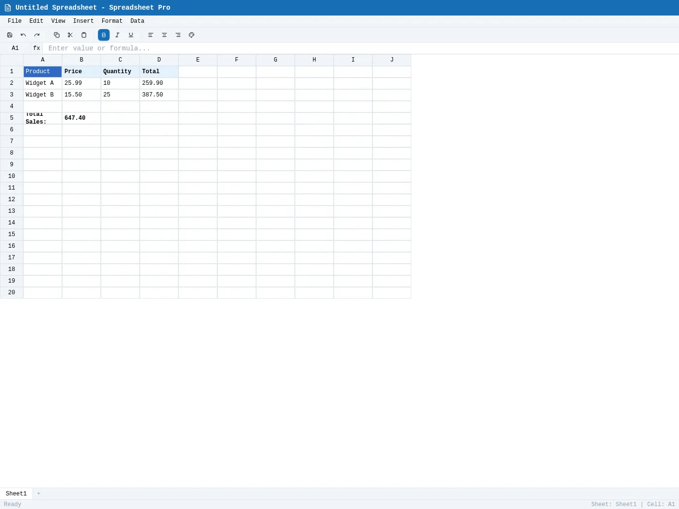 Spreadsheet Pro: Excel Clone for the Web