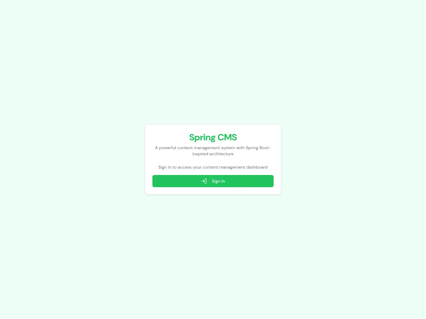 React & Spring Boot CMS Generator