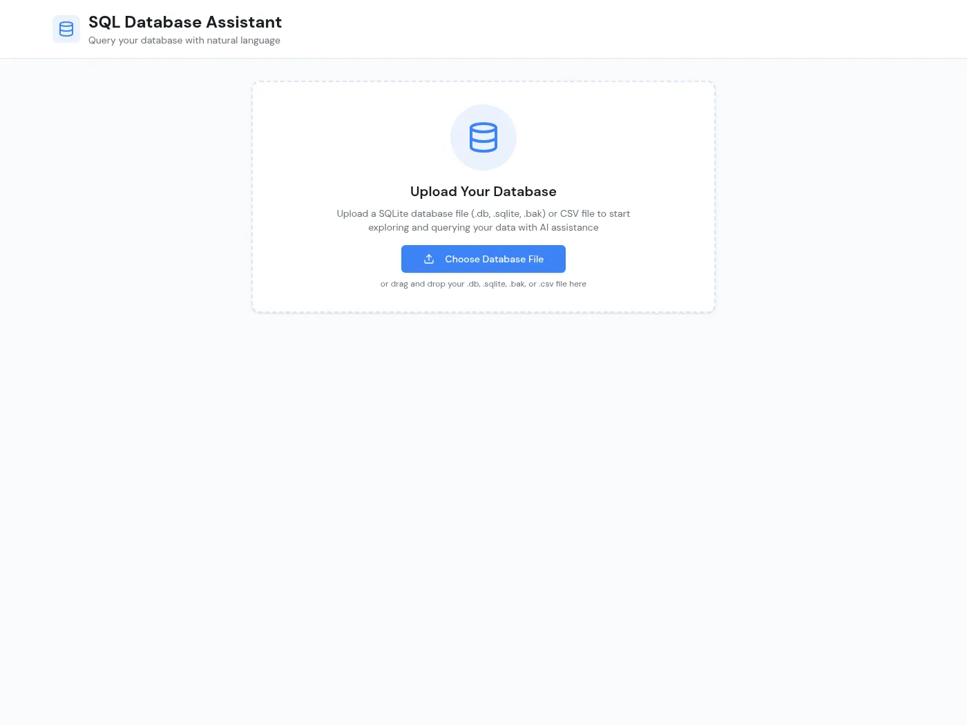 SQL Database Chatbot Assistant
