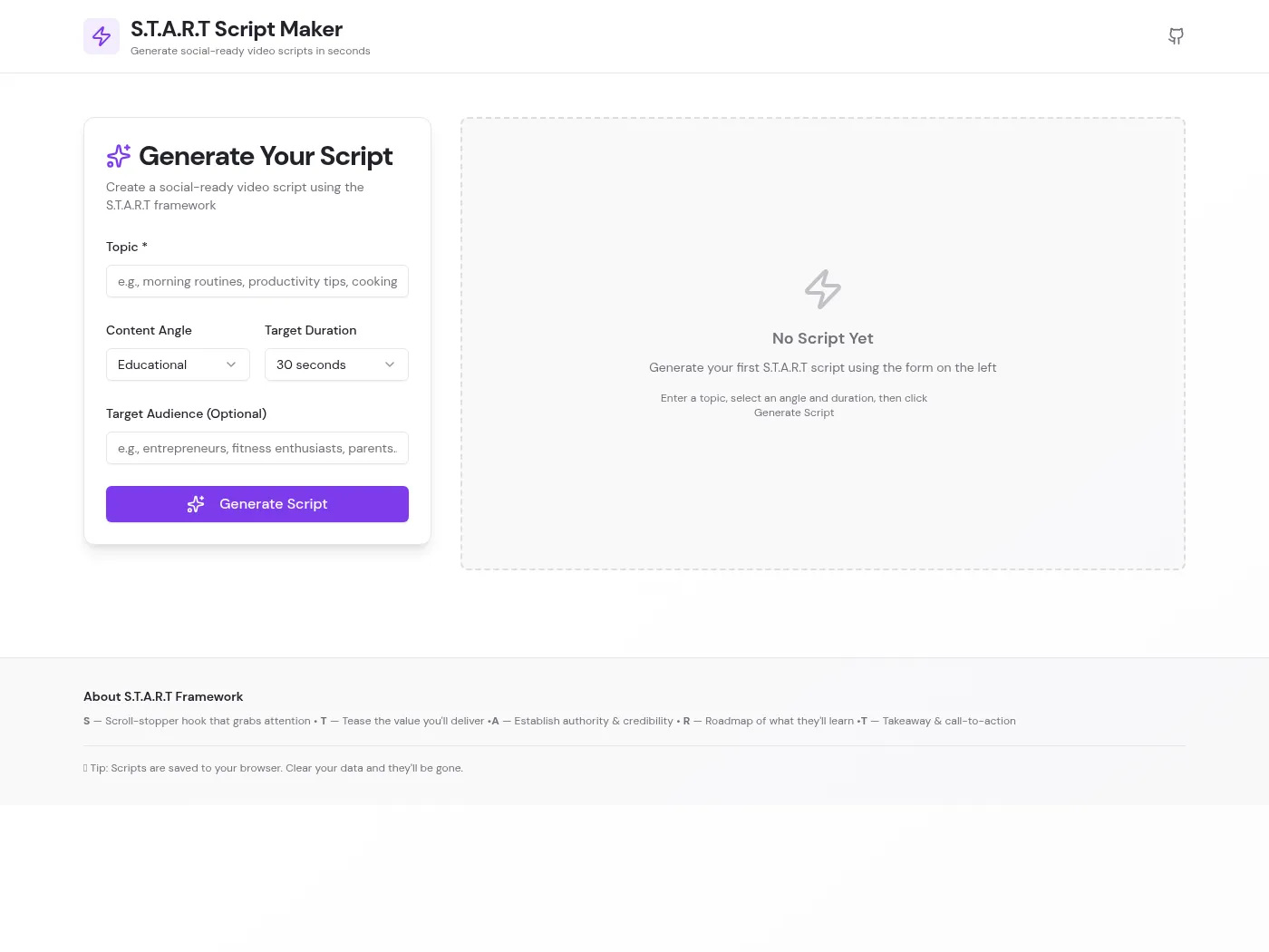START Script Maker