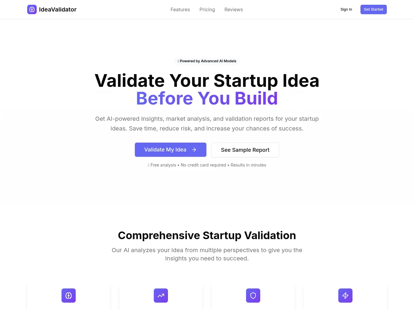 Startup Idea Validator & AI-Powered Research Platform