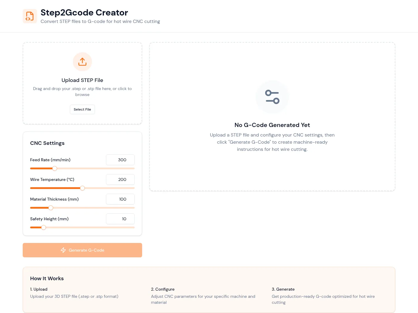Step2Gcode Creator
