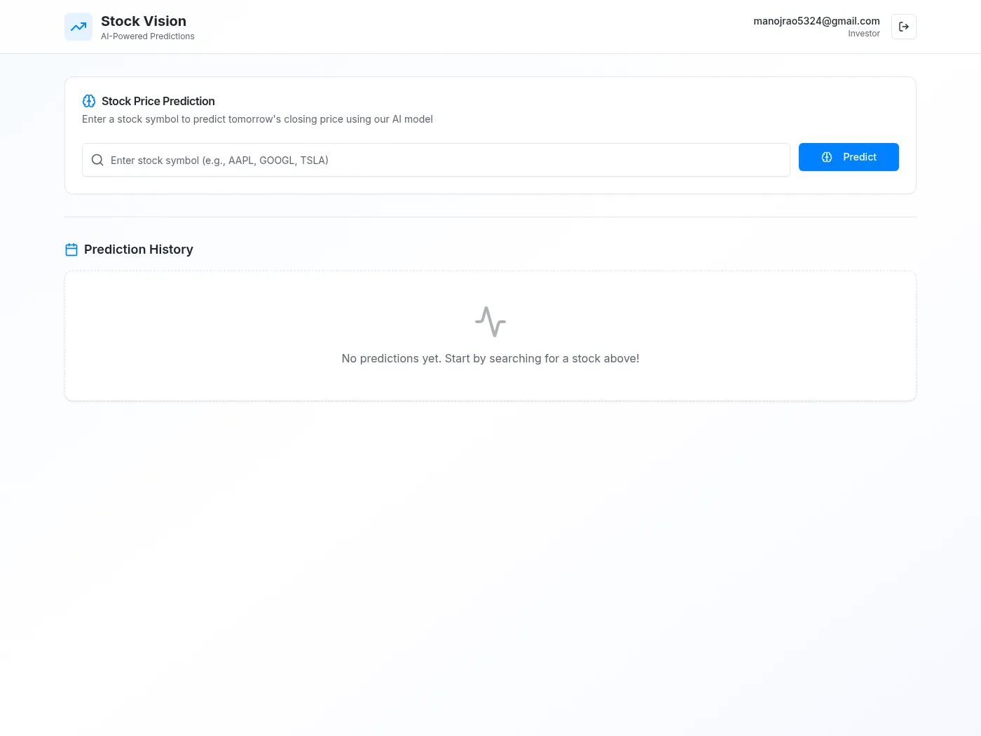 Stock Vision: AI-Driven Stock Market Prediction Web App