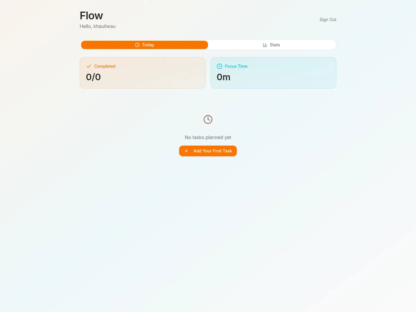 Structured-Inspired Productivity Tracker with Headspace UI