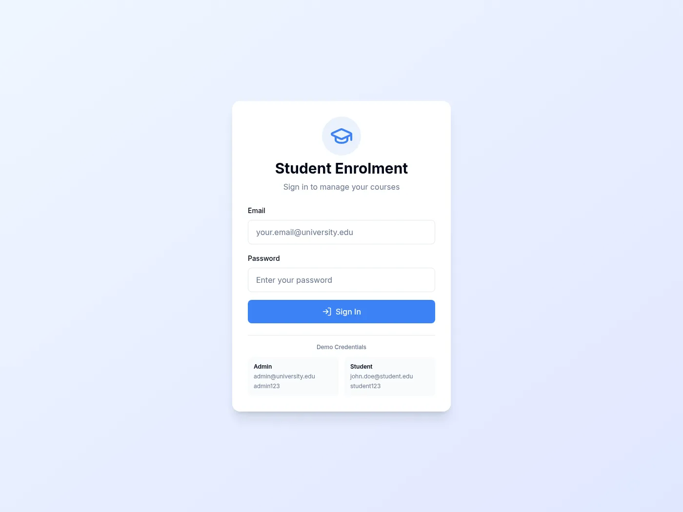 Student & Course Enrolment System with Secure Database Integration