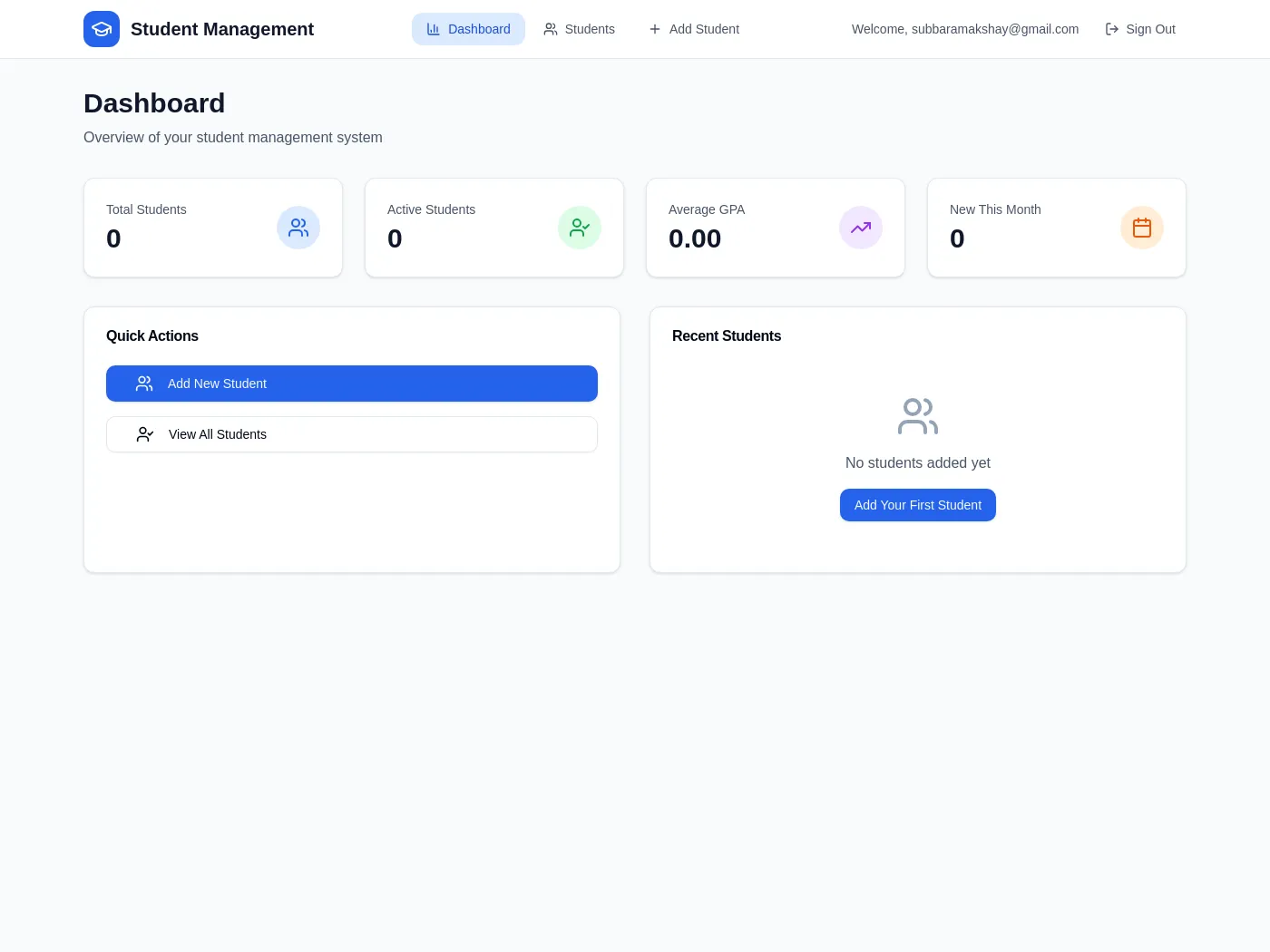 Student Data Management System