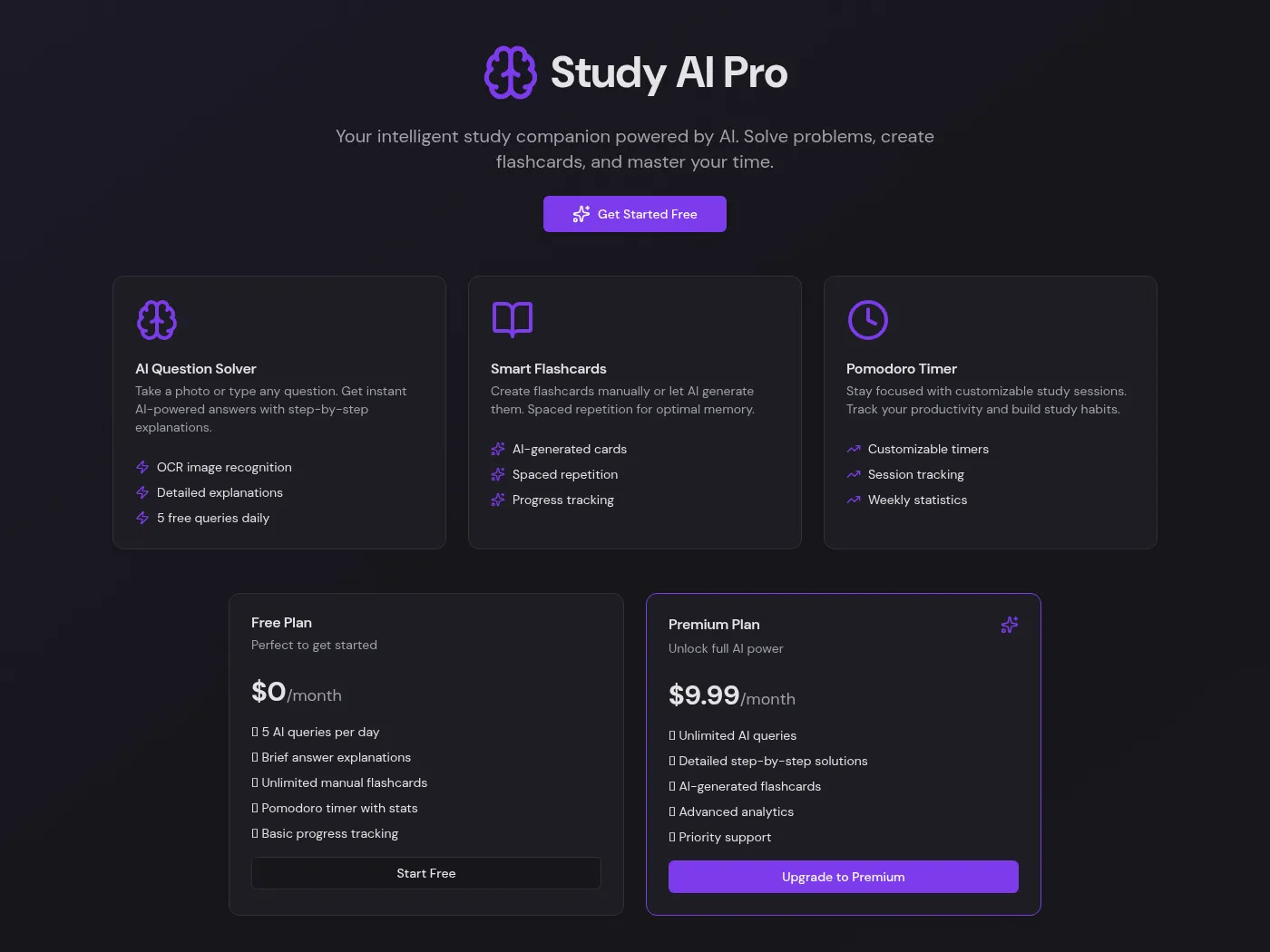 Study AI Pro: Your AI-Powered Study Assistant for Web & Mobile