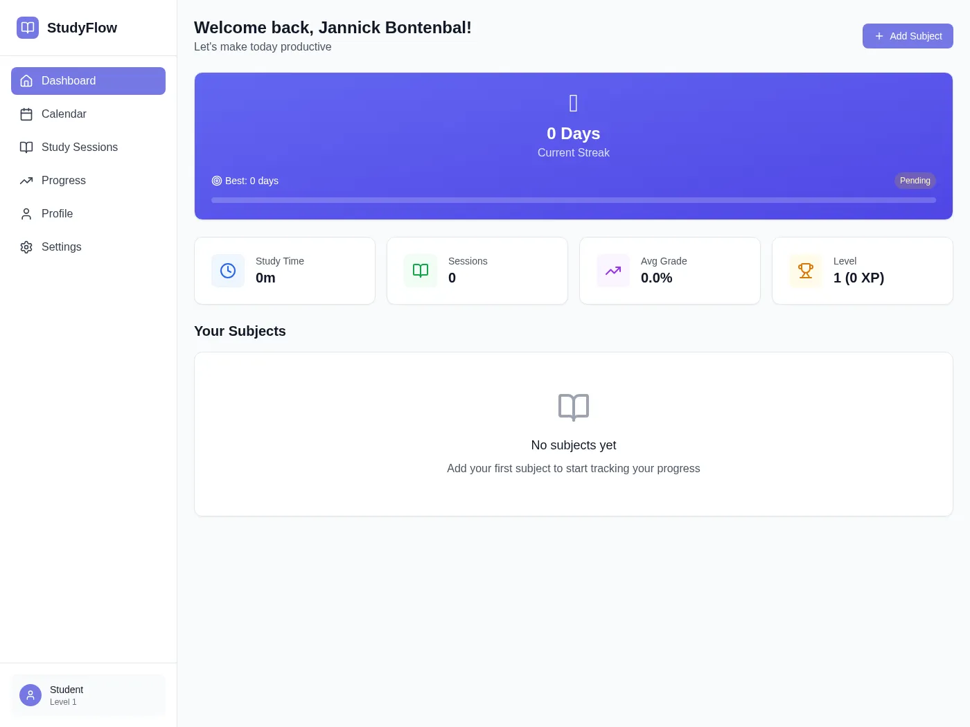 StudyFlow: Intelligent Study Assistant for Academic Success