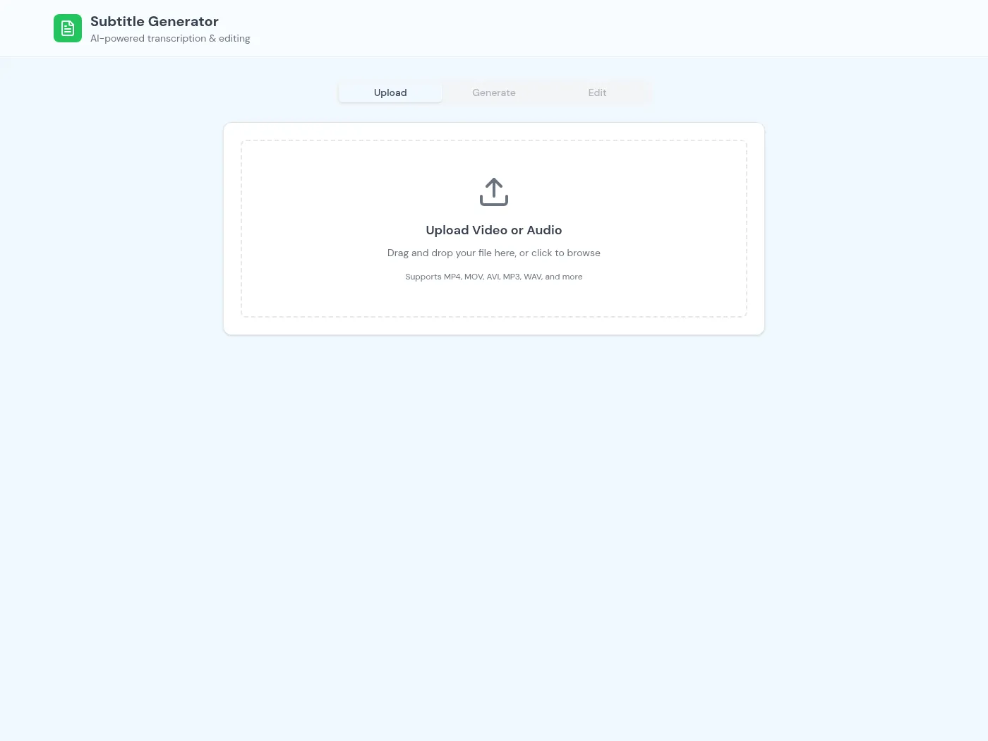 Subtitle Generator and Extractor