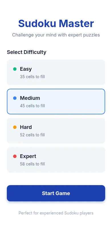 Sudoku Master - Challenging Android Sudoku Game