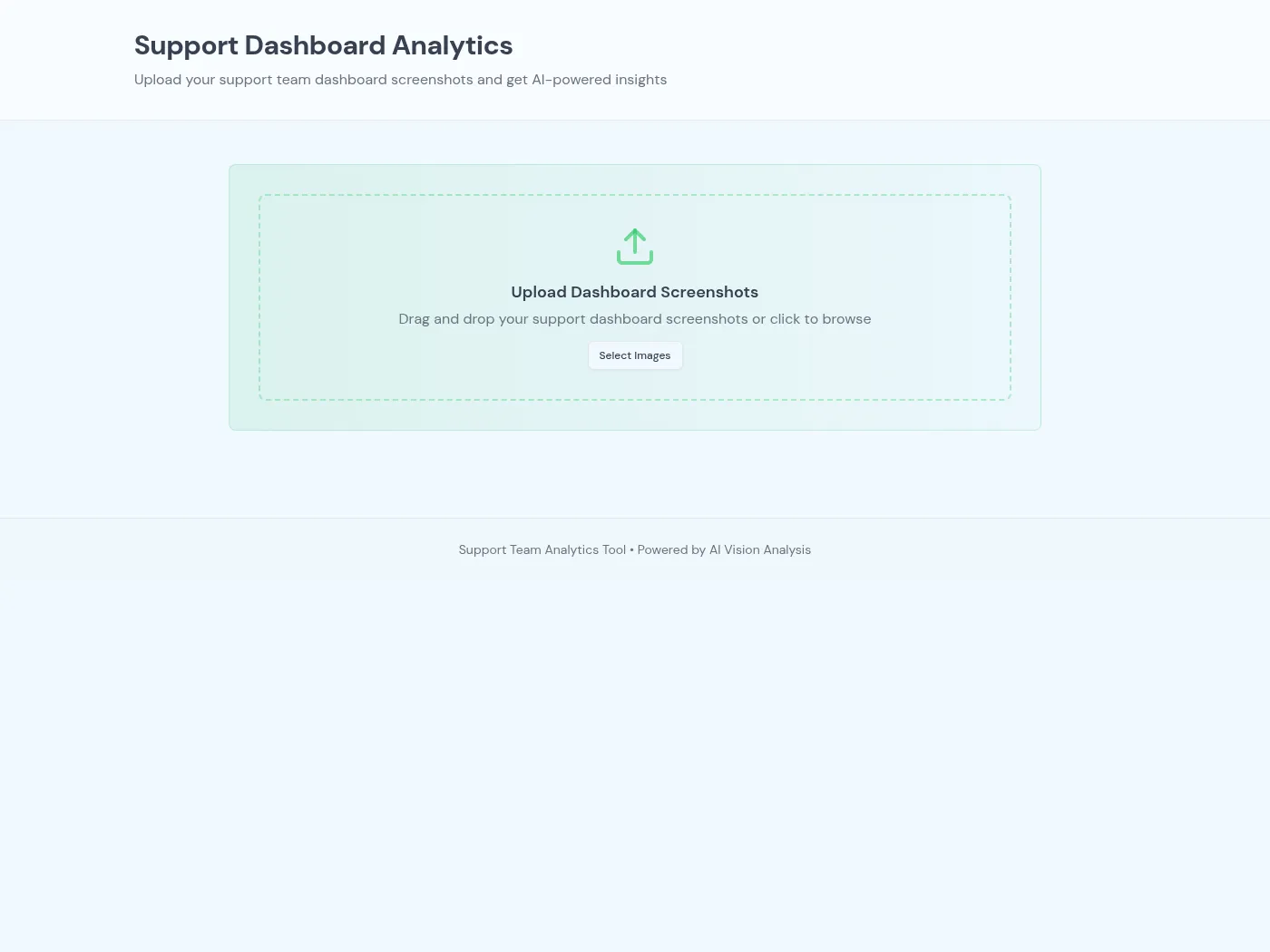 Support Team Dashboard Analytics and Action Plan Tool
