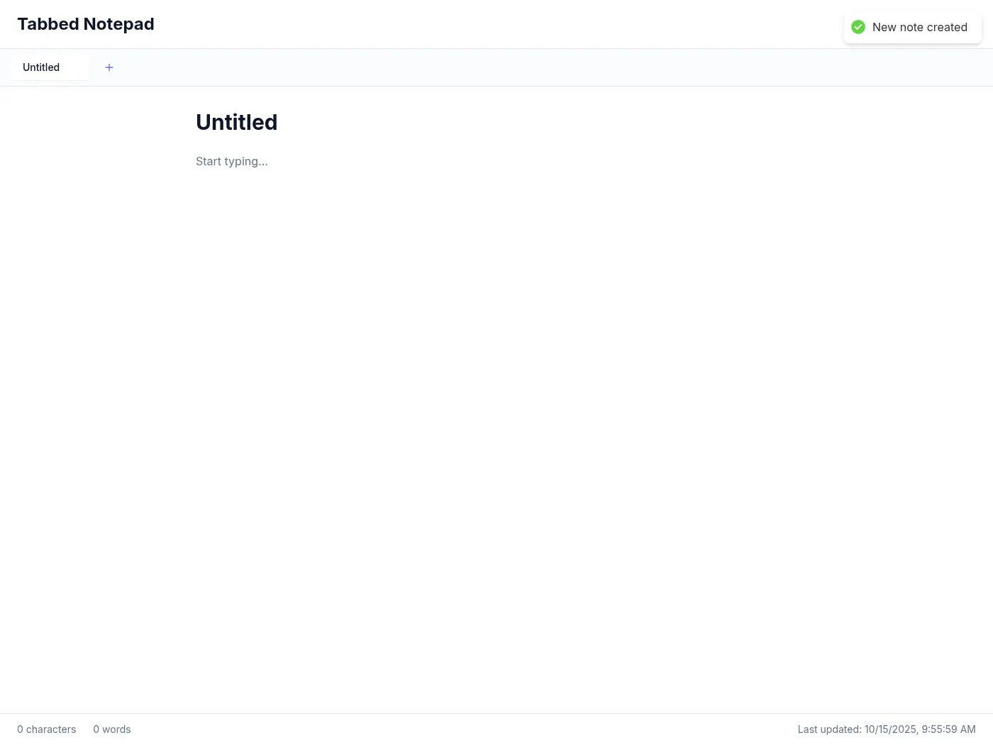 Tabbed Notepad Clone with Sleek Modern UI