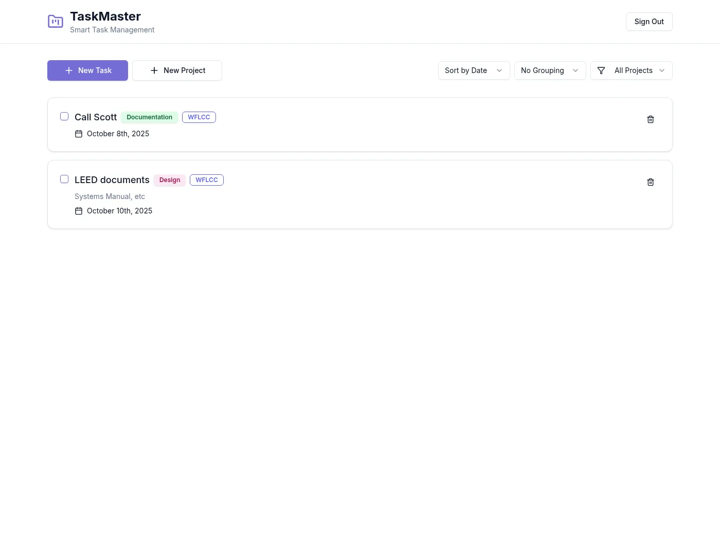 TaskMaster: Smart Project Task Management App
