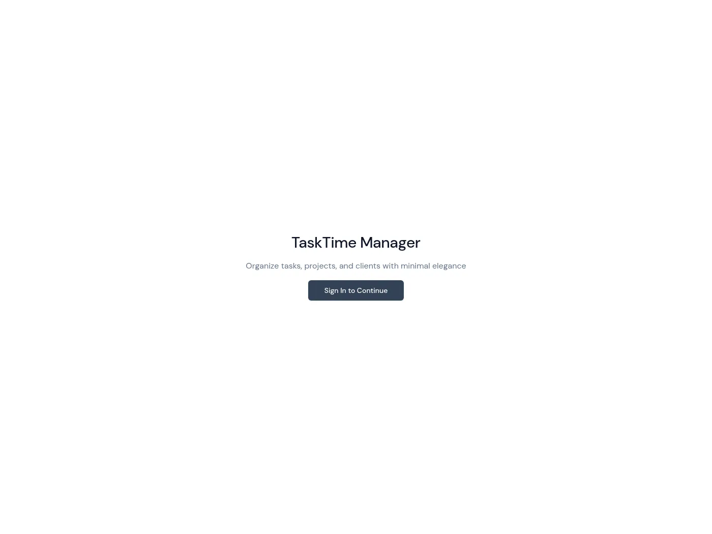 TaskTime Minimalist Manager