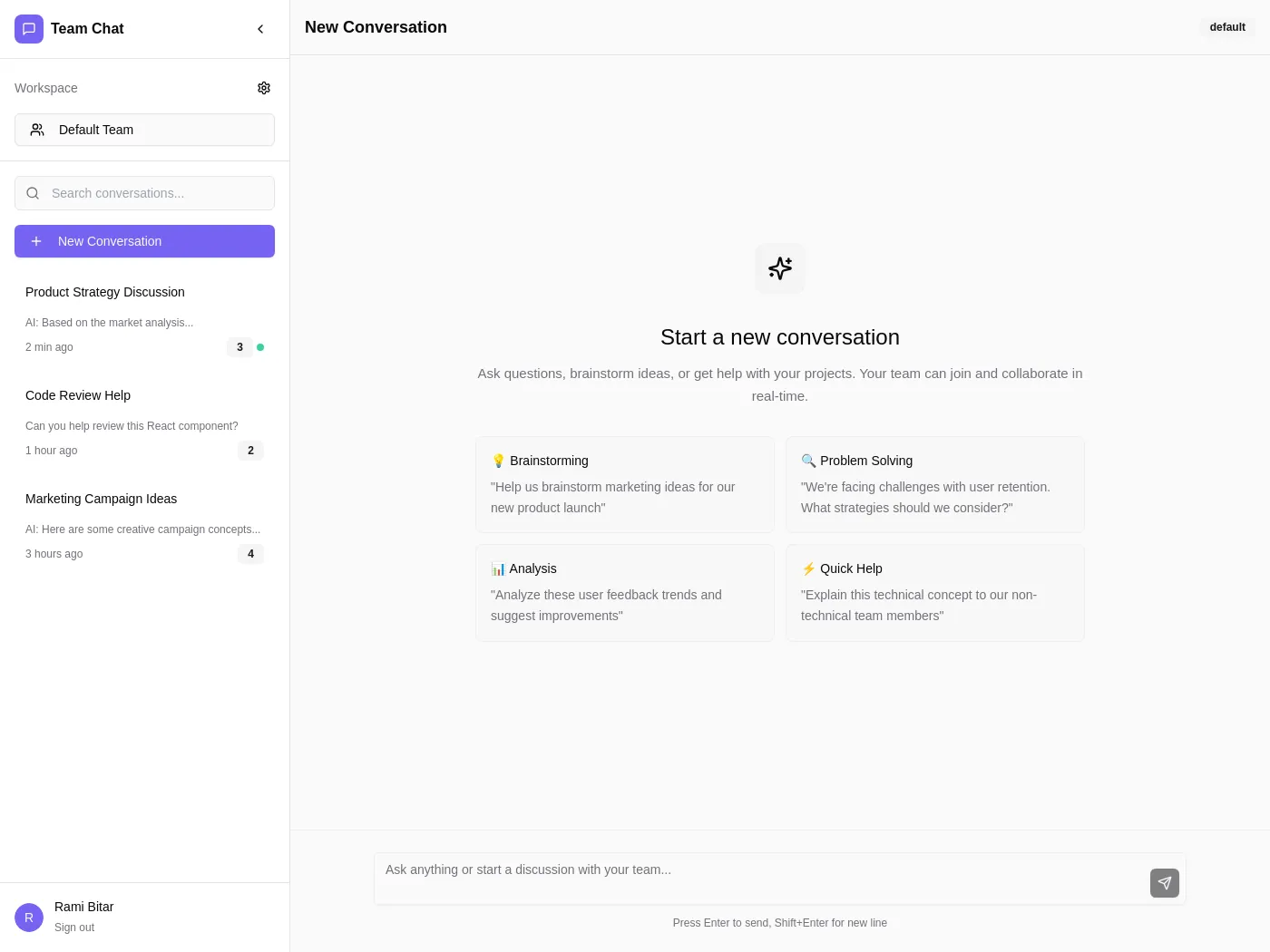 Team Collaborative AI Chat Platform (Remix)