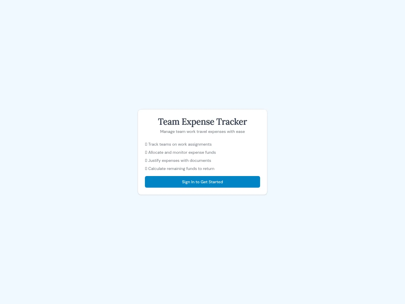 Team Expense Tracker