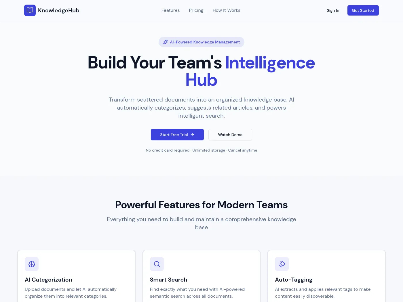 AI-Powered Team Knowledge Base Platform