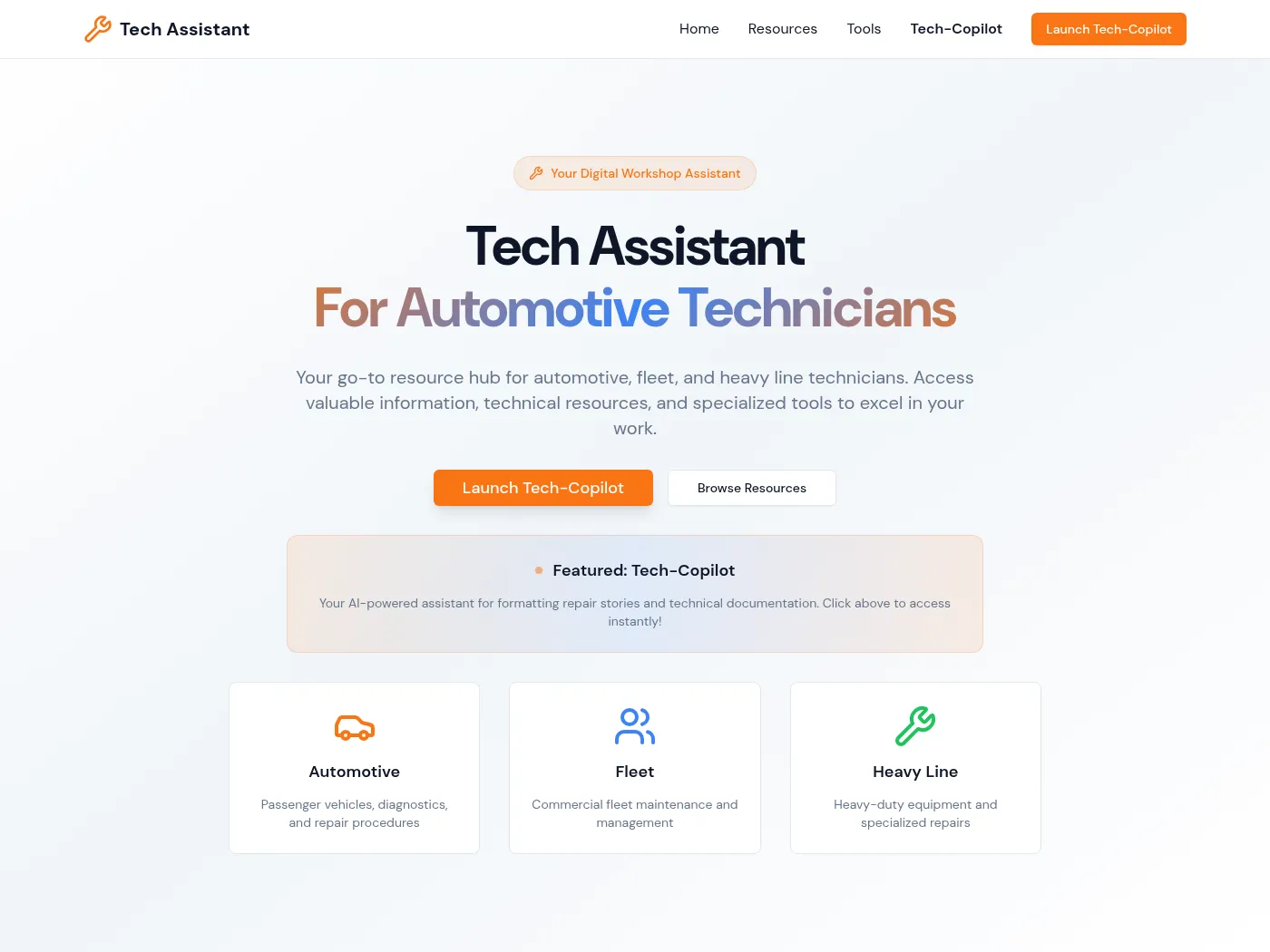 Tech Assistant - The Digital Resource Hub for Automotive Technicians