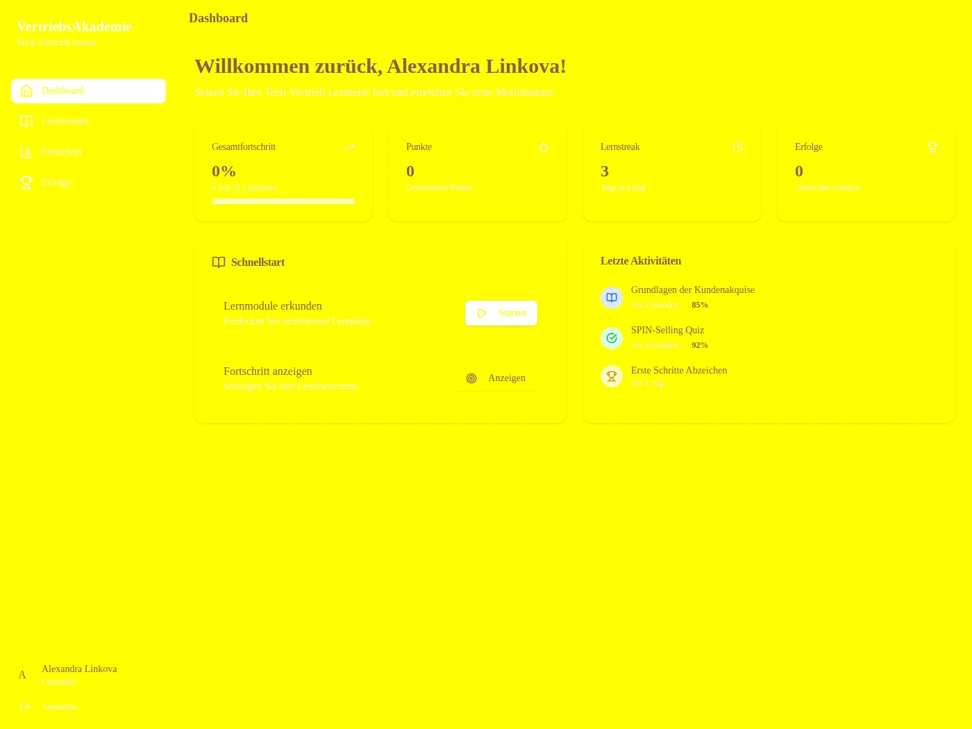 Tech Sales Interactive Learning Platform