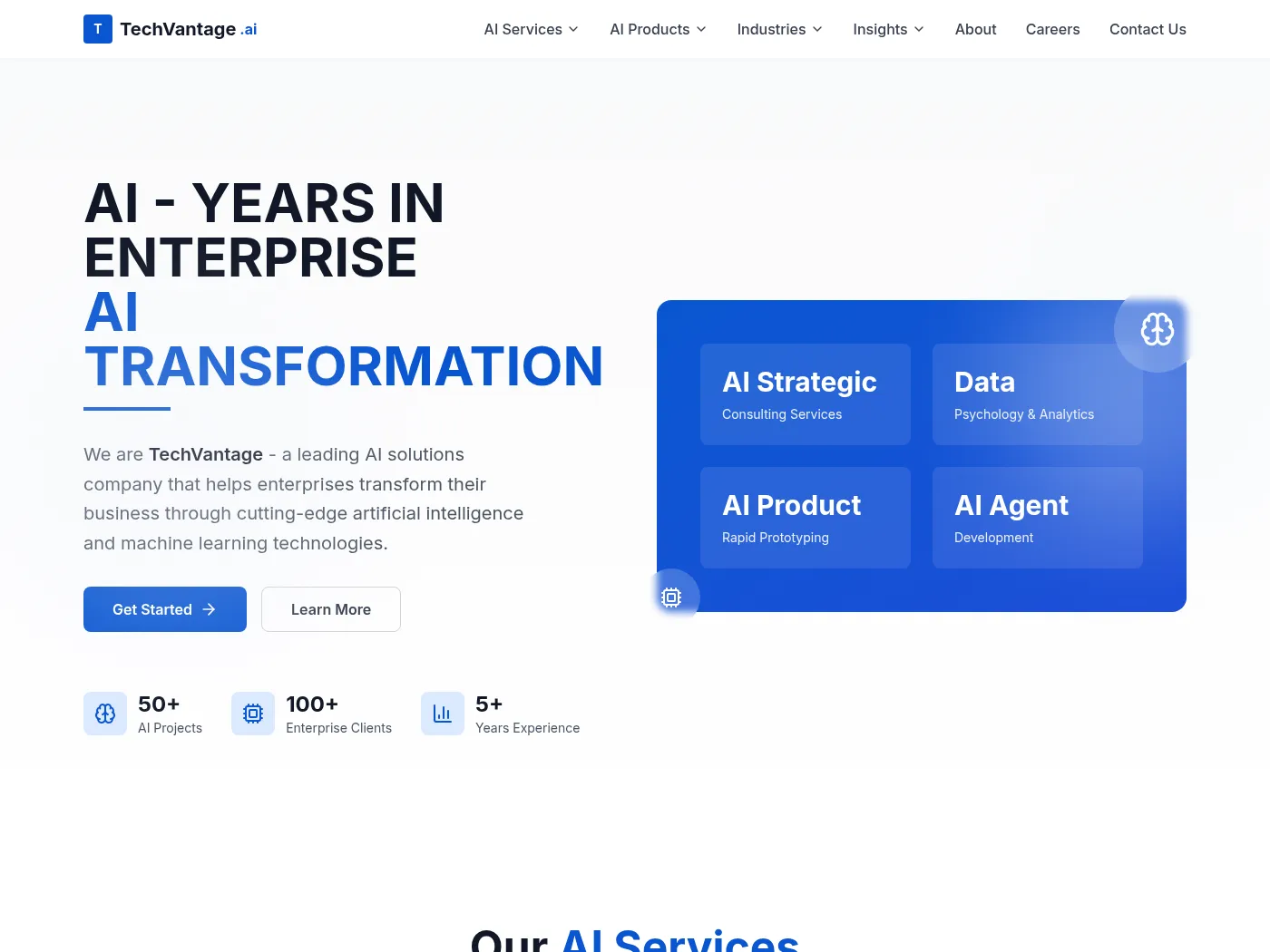 TechVantage AI Web Clone