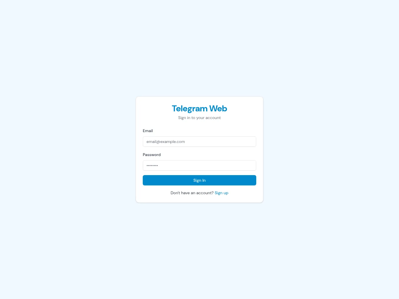 Telegram Web Clone