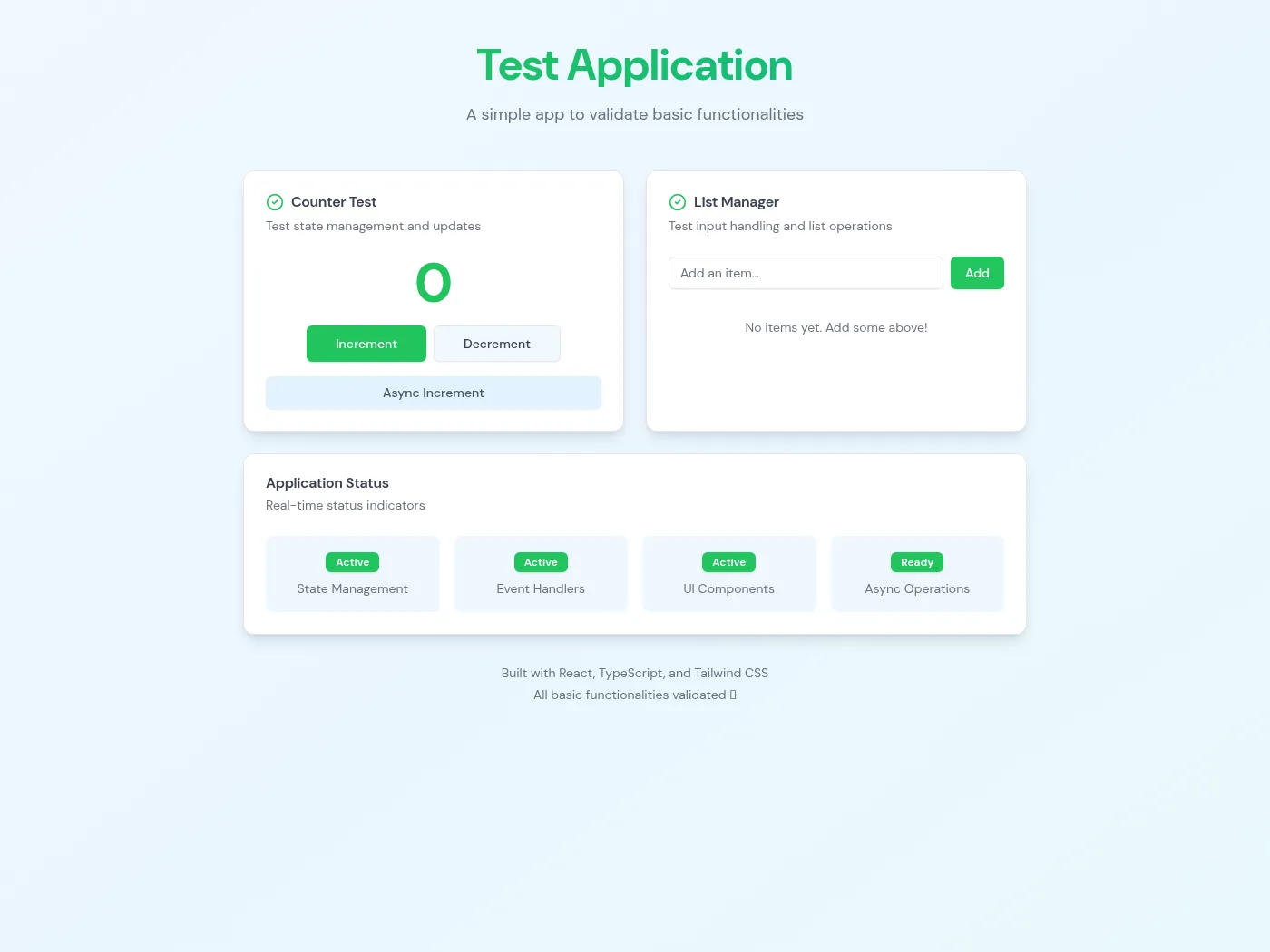 Test Application Project
