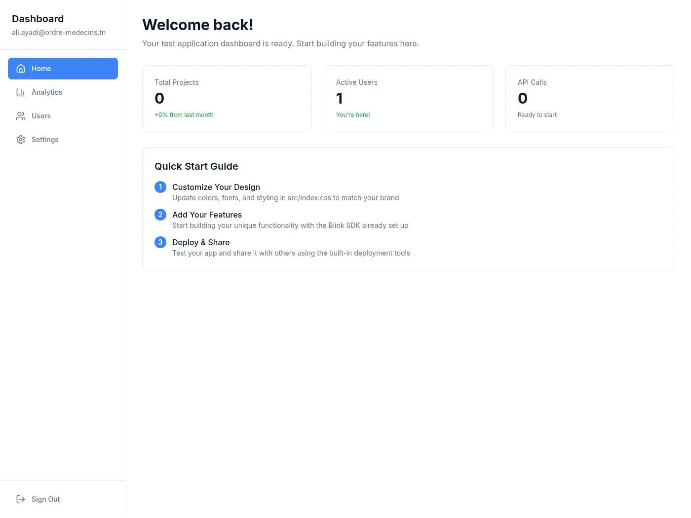 Test Application Template