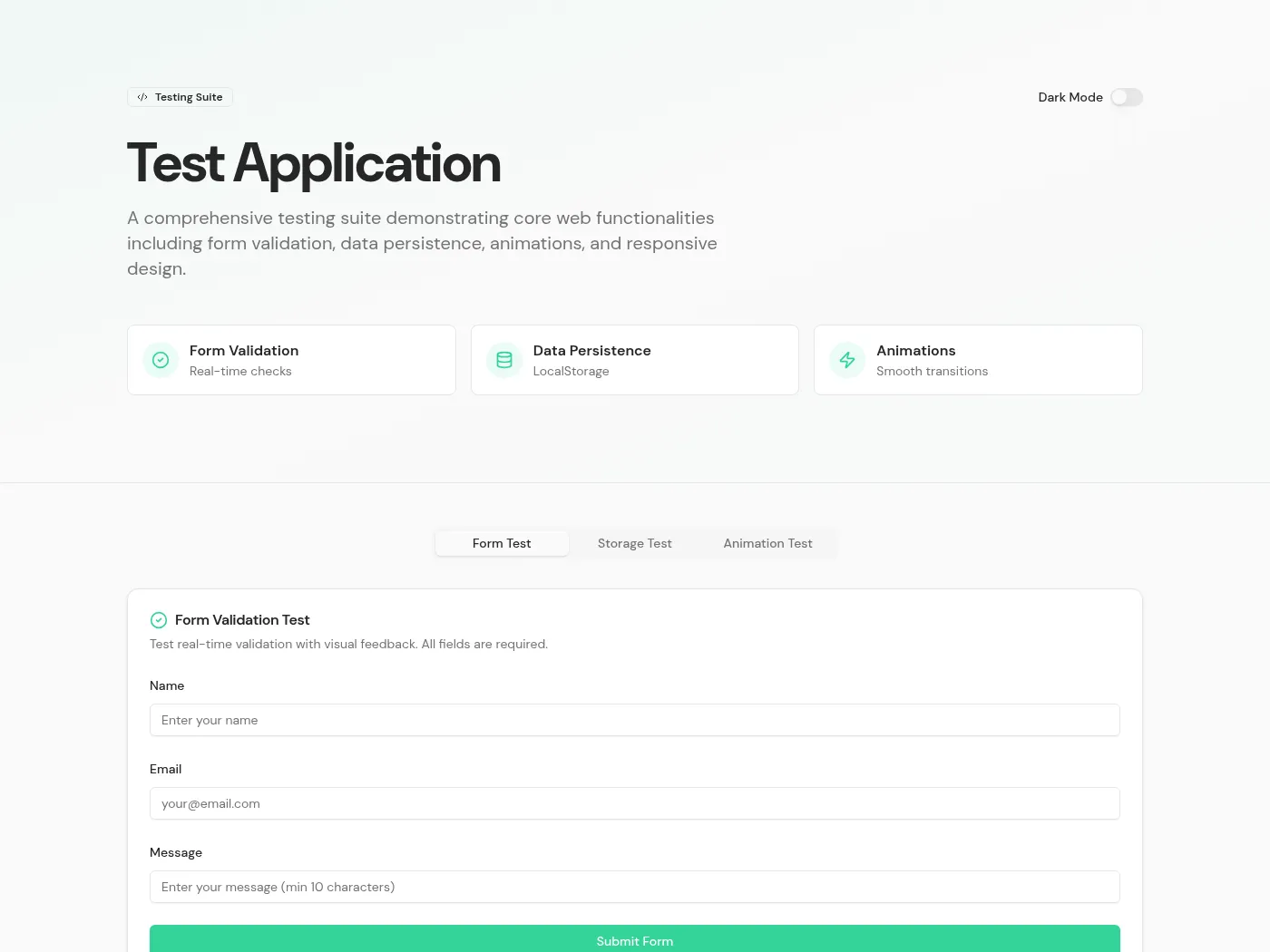 Test Application