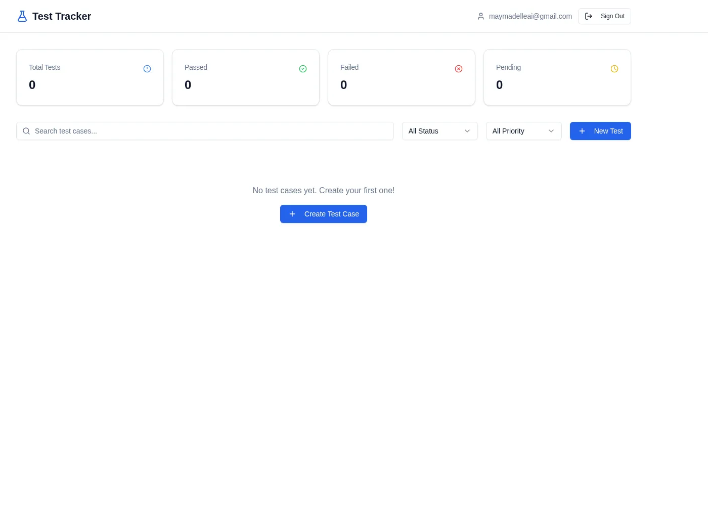 Test Project Tracker